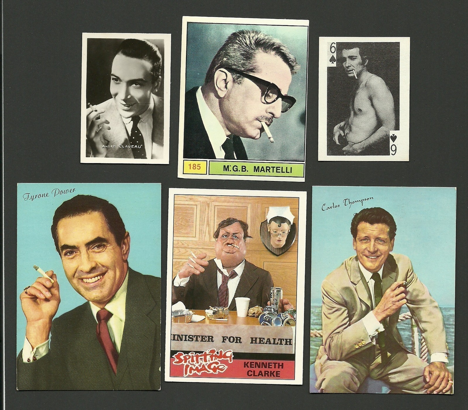 Smoking Famous Male Actors Celebrity Promotion Fab Card Collection | eBay