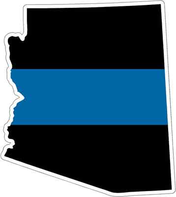 5" Arizona AZ State Thin Blue Line Police Sheriff SWAT Sticker Law ...