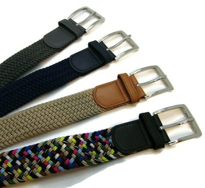 Unisex High Quality Stretch Elastic Fit Webbing Effect Belt Strong ...