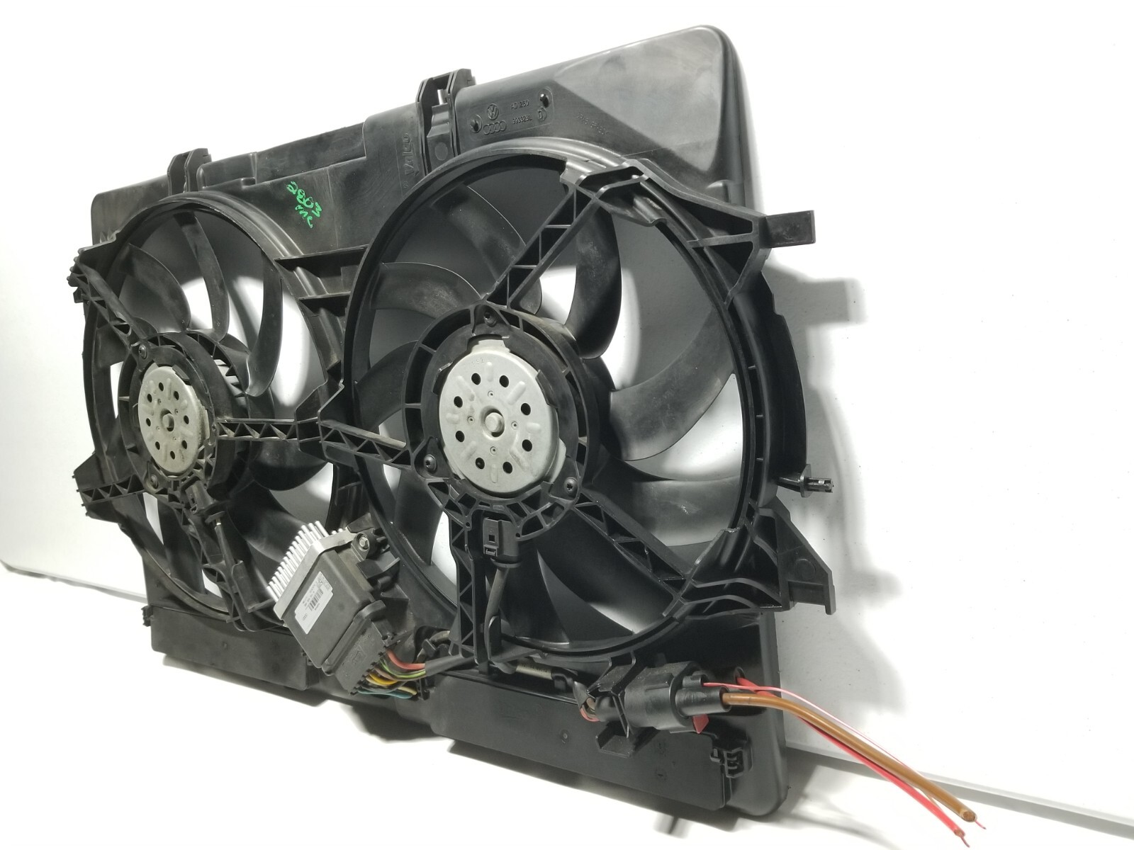 2009-2012 Audi Q5 Quattro 8R OEM Complete Radiator Cooling Fan Shroud ...