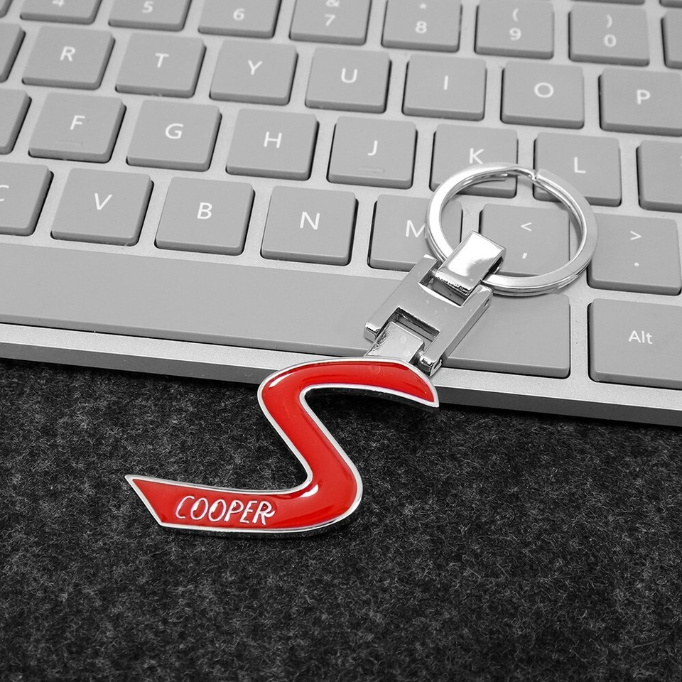 Mini Cooper S Sport Alloy Car Home Key 3D Nameplate Keychain Ring ...