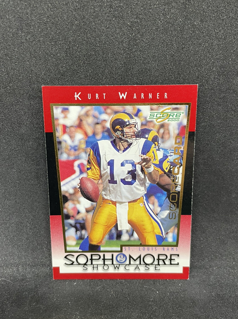 2000 Score Kurt Warner SP Card #/2000 St. Louis Rams HOF 2nd Year Super ...