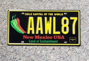 NEW MEXICO CHILI PEPPER REAL AUTHENTIC LICENSE PLATE AUTO NUMBER CAR ...