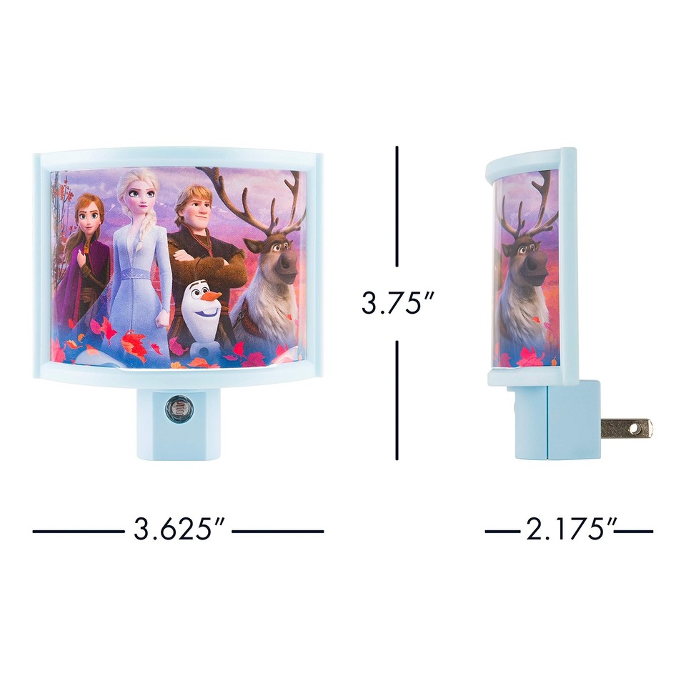 Disney Frozen Wrap Shade LED Night Light, Plug-in, Dusk to Dawn, Girls ...