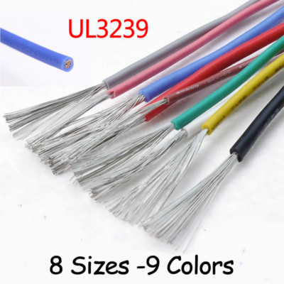 UL3239 14/16/18/20/22/24/28/30 AWG Flexible Silicone Stranded Cable ...