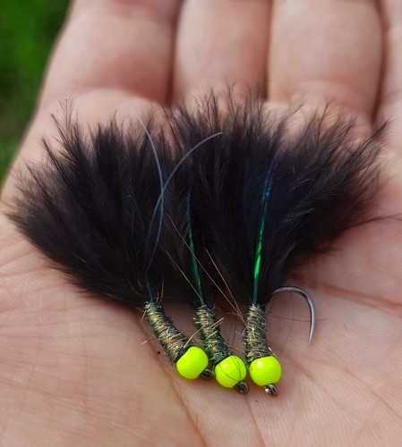 3 x Pitsford pea Variation Lure Fly for trout , On Barbless Size 10 ...