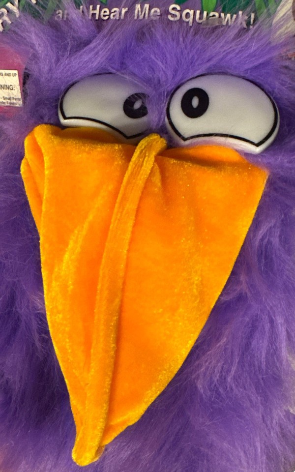 Vintage Squawkin Toucan Hand Puppet Bird Squeak Plush Toy Crow NOS ...