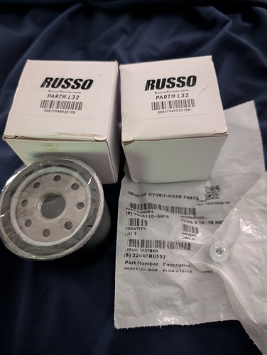 Transmission Oil Filters, Fill Plugs Hydro Gear Zt-3400 Zt-3100 Zt2800 ...