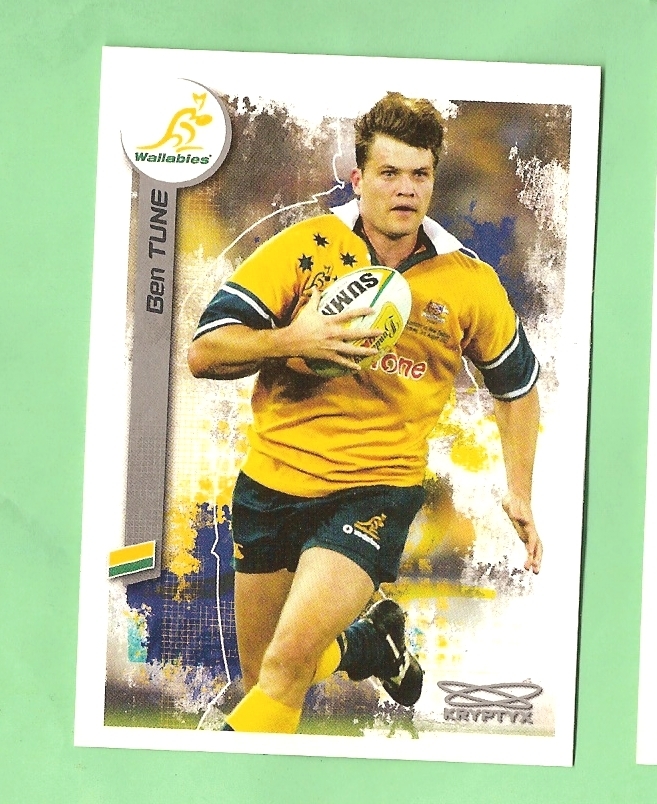 2003 RUGBY UNION CARD #105 BEN TUNE, AUSTRALIAN WALLABIES | eBay