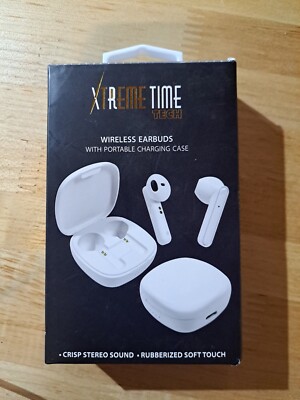 NEW In Box Xtreme Time Tech Wireless Earbuds with Portable Charging ...
