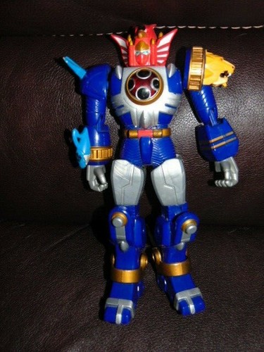 2002 Power Rangers Ninja Storm Blue Lightning Megazord ZORD 10" Figure ...