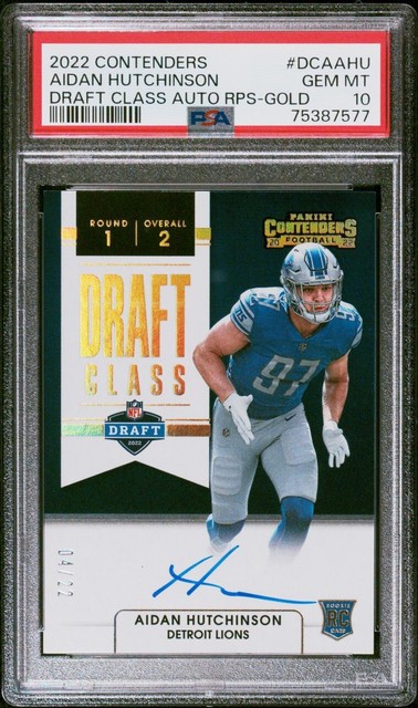 2022 Panini Contenders - Draft Class Autographs RPS Gold #DCA-AHU Aidan ...