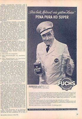 Fuchs-1959-Benzin-Reklame-Werbung-vintage petrol print ad-Vintage ...