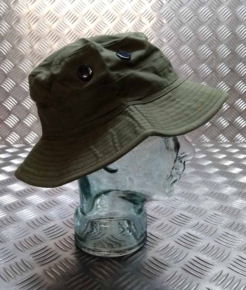 Military Style Special Forces Boonie Hat / Bush hat Short Brim Green OD ...