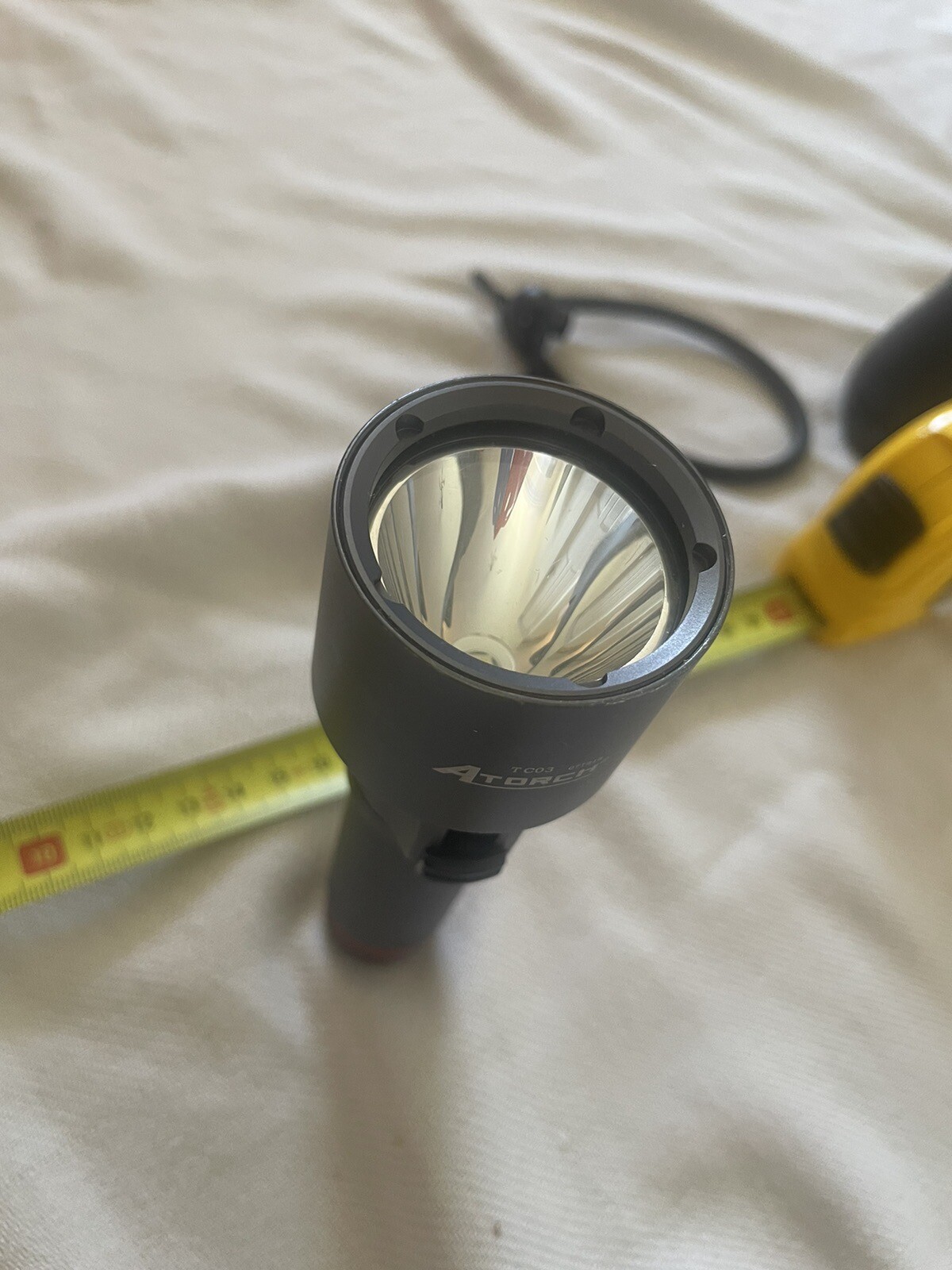 Used Waterproof Tech LED Torch Rechargeable USB Holiday Gift Diving ...