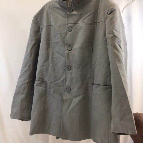 Runcati Mens Casual Suit Blazer Jacket Mandarin Collar Single Breasted ...