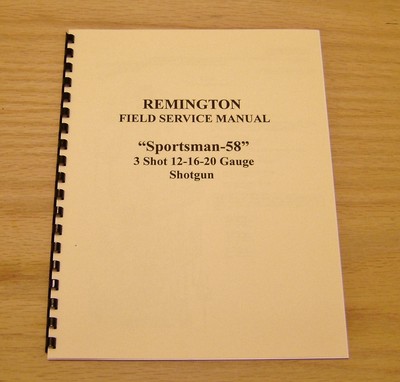 Remington “Sportsman 58” Service / Repair Manual - Gunsmith - #70 | eBay