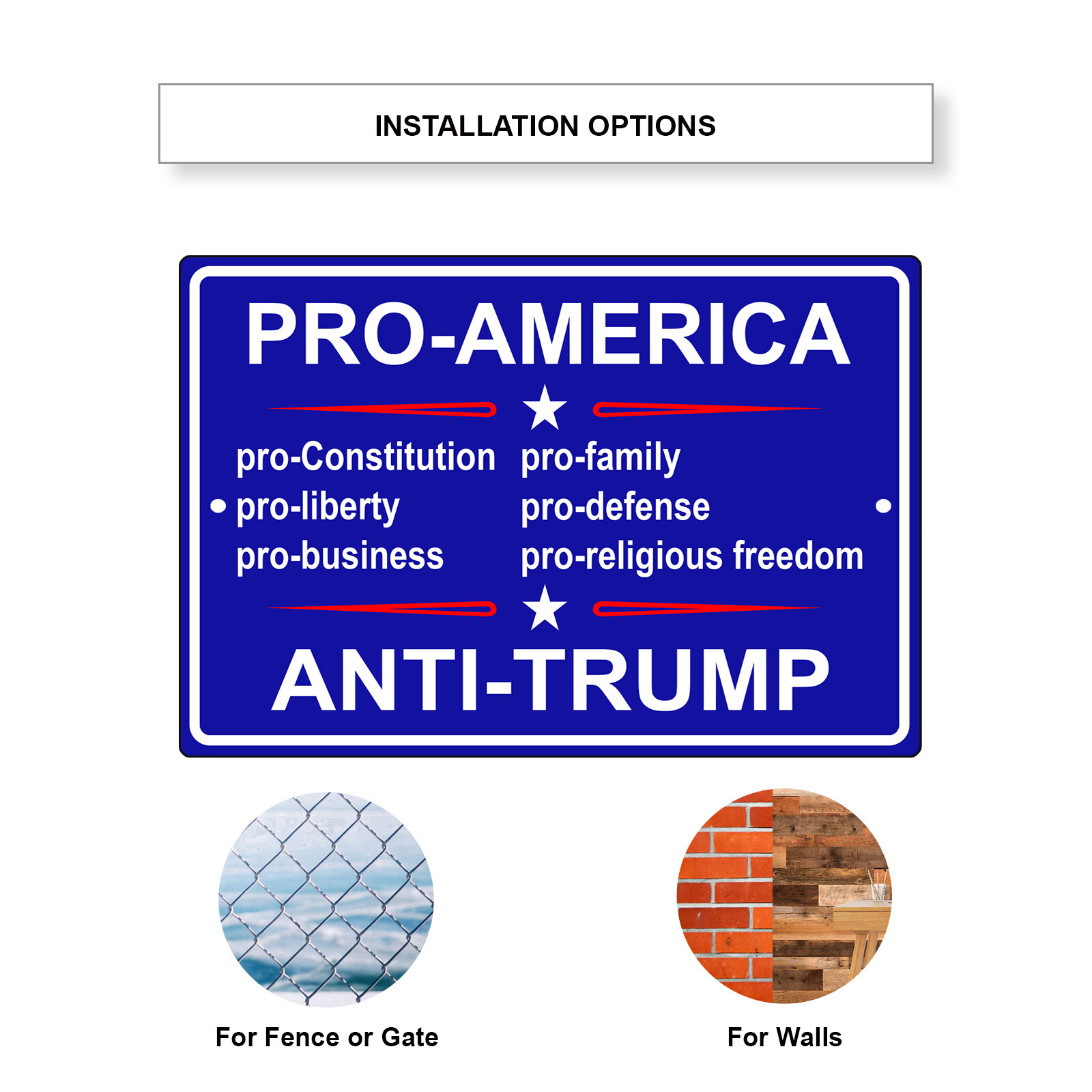 Pro-America Anti-Trump Vote For USA President Elections Aluminum Metal ...