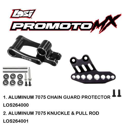 COMBO KNUCKLE & PULL ROD CHAIN GUARD PROTECTOR FOR LOSI 1/4 PROMOTO-MX ...