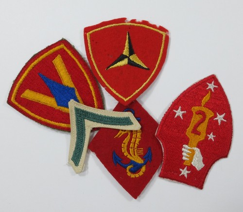 WWII USMC Marine Corps Patches 2nd 3rd 5th Division Felt Ship Detachment 1940s | eBay