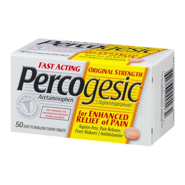 Percogesic Fast Acting Pain Reliever Tablets 50ct 375137004932 for sale ...