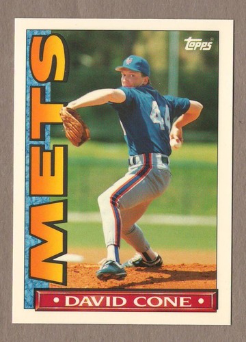 DAVID CONE 1990 METS TOPPS TV Card #8 From Oddball Glossy Factory Set ...