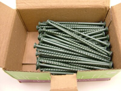 Green decking fencing landscaping exterior screws box of 100, Pozi 2, 4 ...