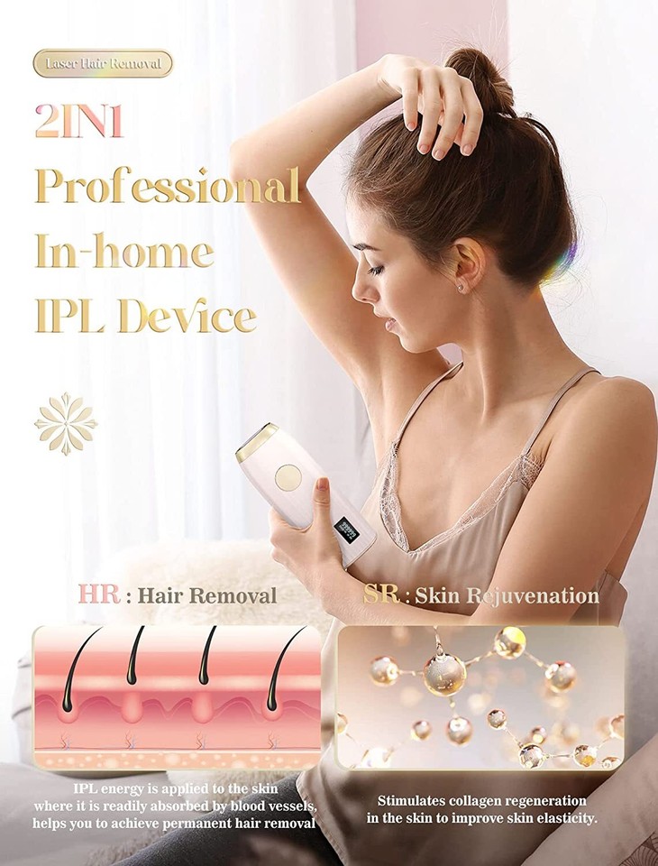 Sarlisi IPL Hair Removal Women Permanent Laser 999900 Flashes Facial ...