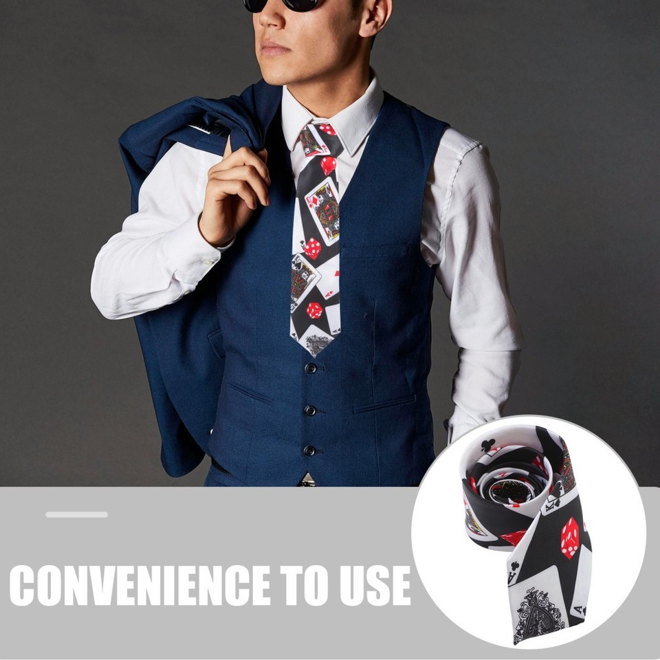 Poker Costume Accessories Playing Cards Tie Novelty Neck Ties Necktie ...