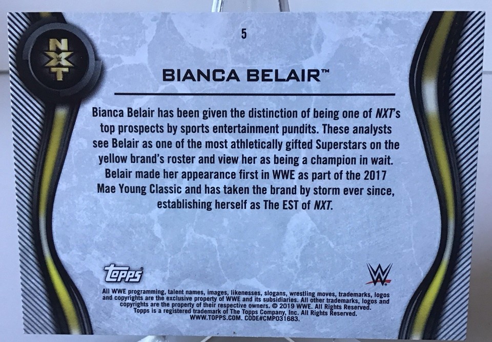 Bianca Belair wwe wcw ecw Divas rc NXT EST topps Card 🔥🔥 | eBay
