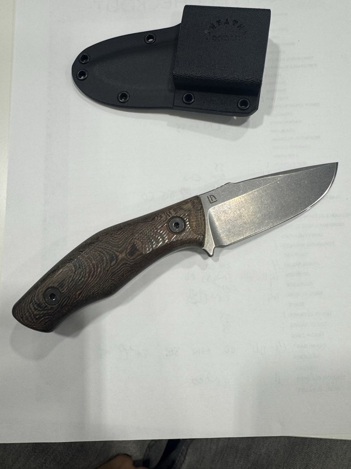 Nathan Carothers – Rare EDC3 – Delta 3V – Rag Micarta | eBay