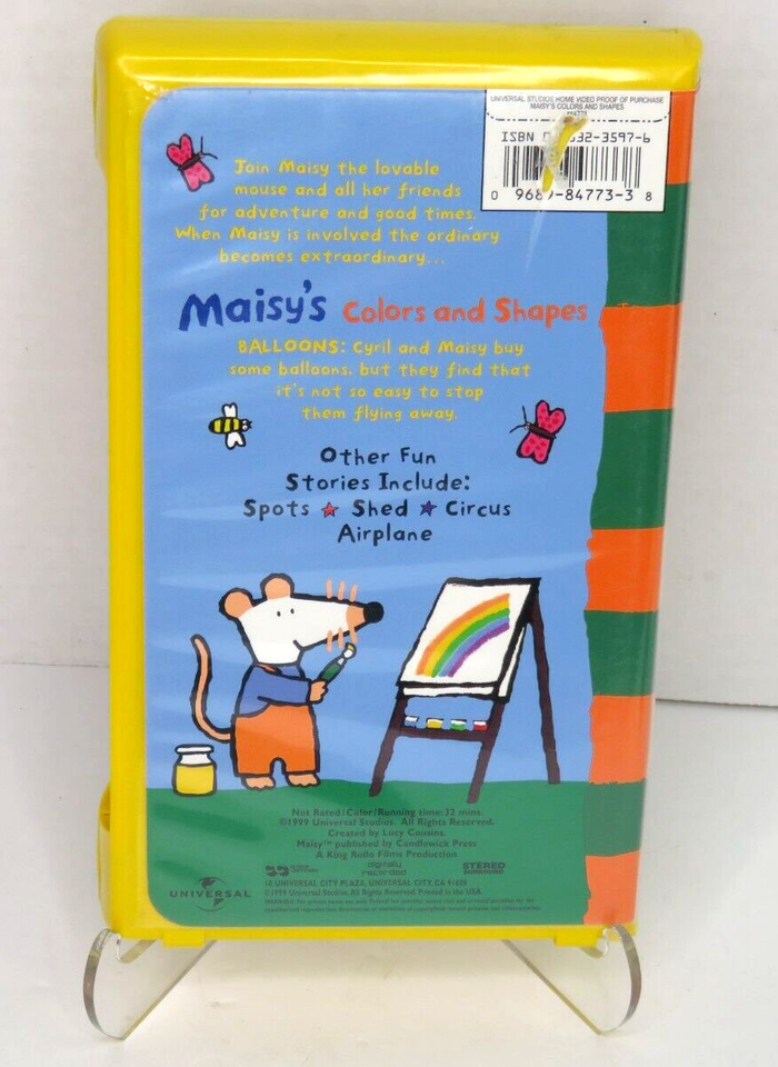 Maisy’s Color And Shapes VHS Animated Clamshell Learning Childrens Kids ...