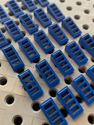 Lego Blue 2x1x2/3 Grille Slope Brick 61409 New Lot Of 24 | eBay