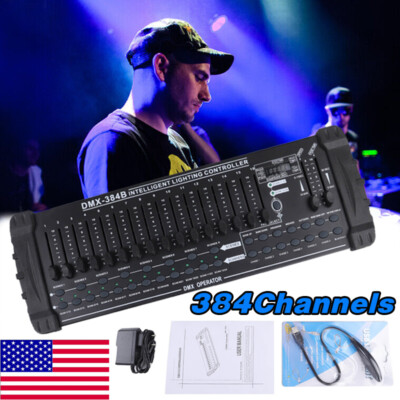 384 Lighting Controller Mixer Stage Moving Head Beam Console DMX 512 ...