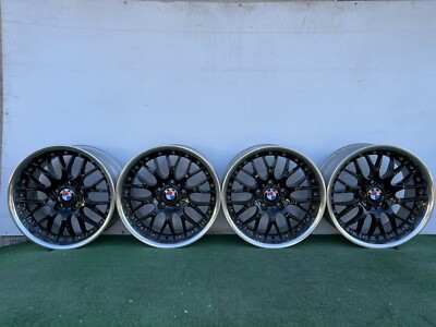 BMW 525I 530I 540I 17" 2 PIECES GENUINE FACTORY OEM GLOSS BLACK WHEELS ...