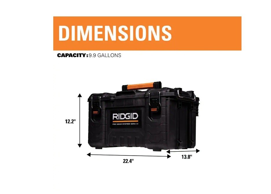 RIDGID Gen 2.0 Pro Gear System 22 In. Modular Tool Box Storage and ...