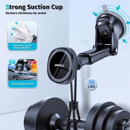 Magnetic Phone Holder for Car Dashboard Windshield iPhone Car Mount | eBay