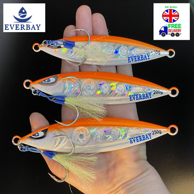 Sea Fishing Lead Metal Jig Saltwater Lure for Sea Bass, Pollock, Cod ...