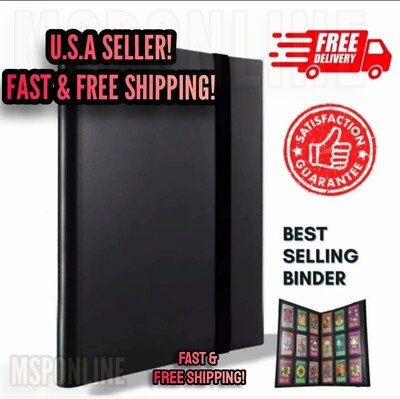 360 Card Pocket Binder with Elastic 9 Pocket Trading Cards Album Folder ...