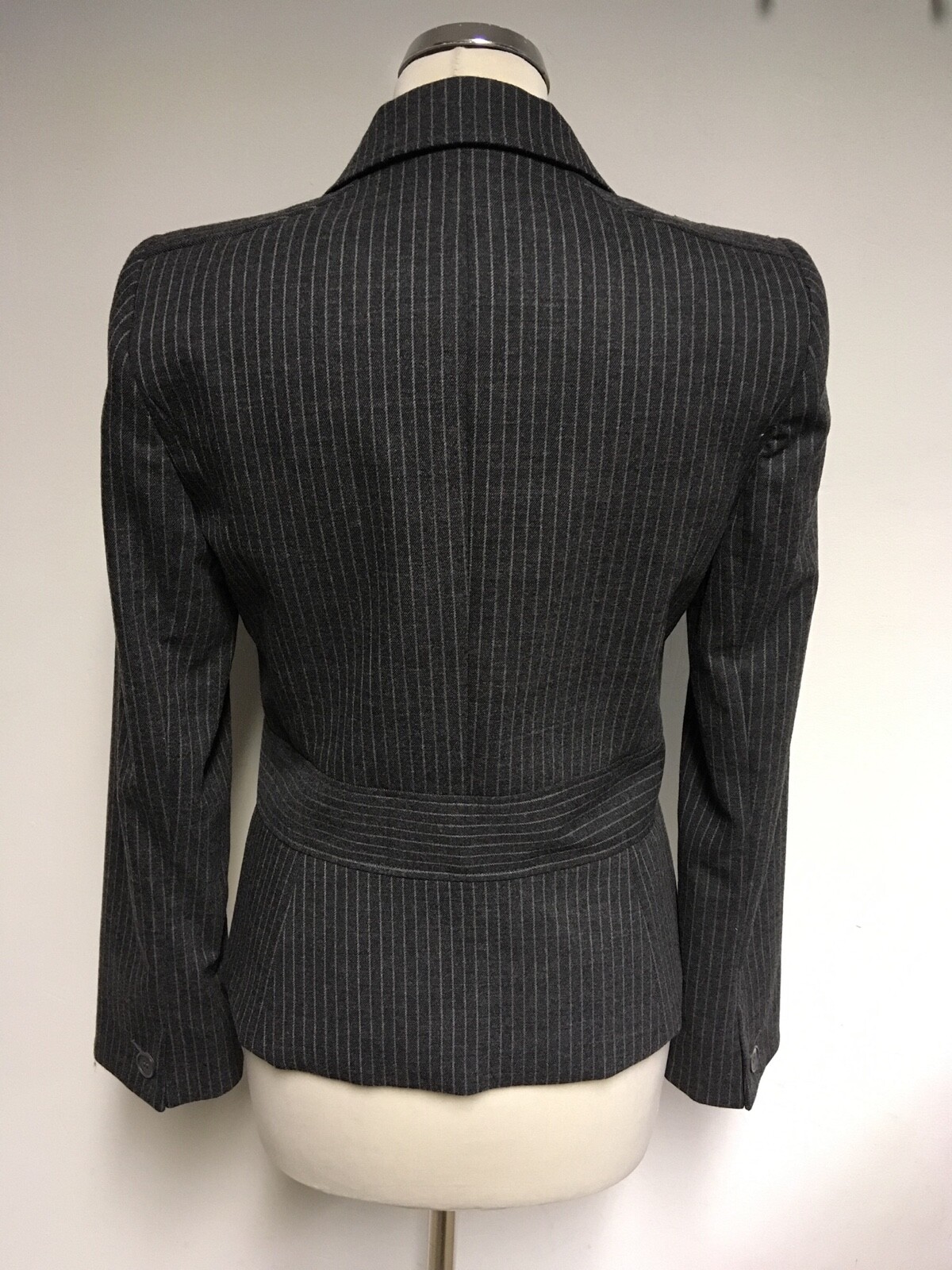JAEGER GREY PINSTRIPE WOOL JACKET SIZE 10 | eBay UK