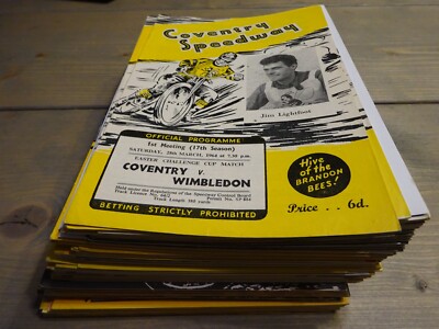 Choice of COVENTRY Bees Speedway programmes 1964-1988 British League ...