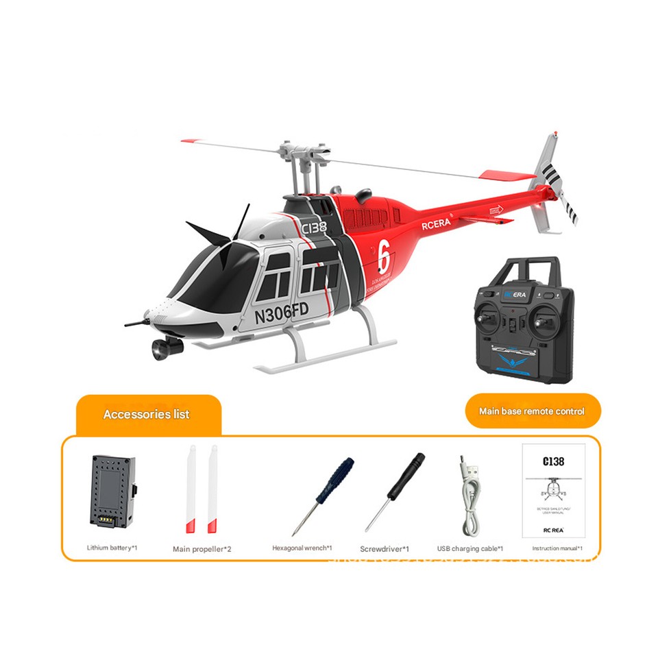 RC ERA C138 Bell 206 1:33 6CH Barometer Fixed Height 3D Aircraft ...