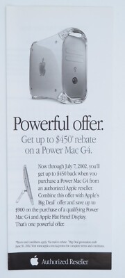 Vintage Apple Computer Brochure "Powerful Offer" 2002 Power Mac G4 ...