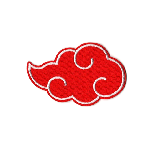 Naruto Akatsuki Red Cloud Symbol Anime Embroidered Iron On Patch DIY ...