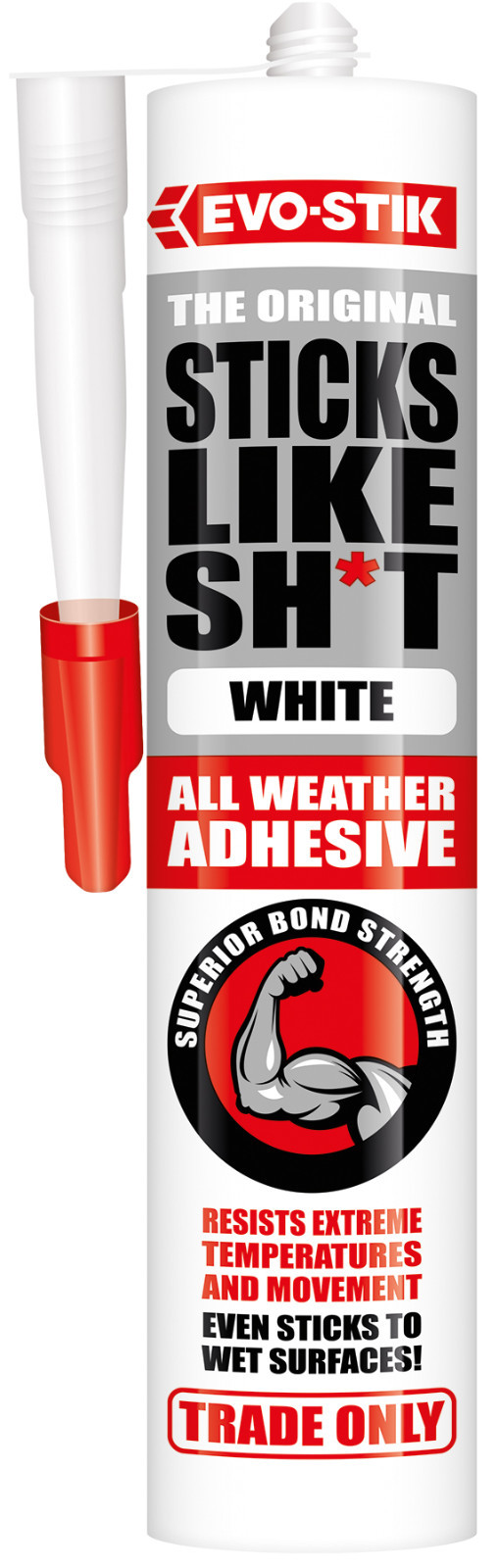 EVO-STIK STICKS LIKE SH*T | ADHESIVE ALL WEATHER ADHESIVE | WHITE CLEAR ...