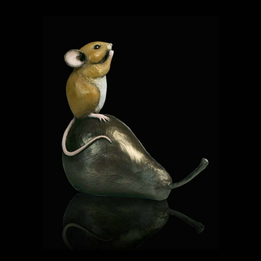 Hand Painted Mice Cold Cast Bronze Resin Mouse Figure Sculpture Michael ...