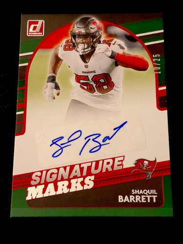 2021 Donruss Signature Marks Shaquil Barrett Green 10/25 - Limited And ...