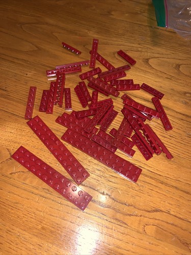 LEGO Lot Maroon Burgundy Flat Pieces Close To 50 | eBay