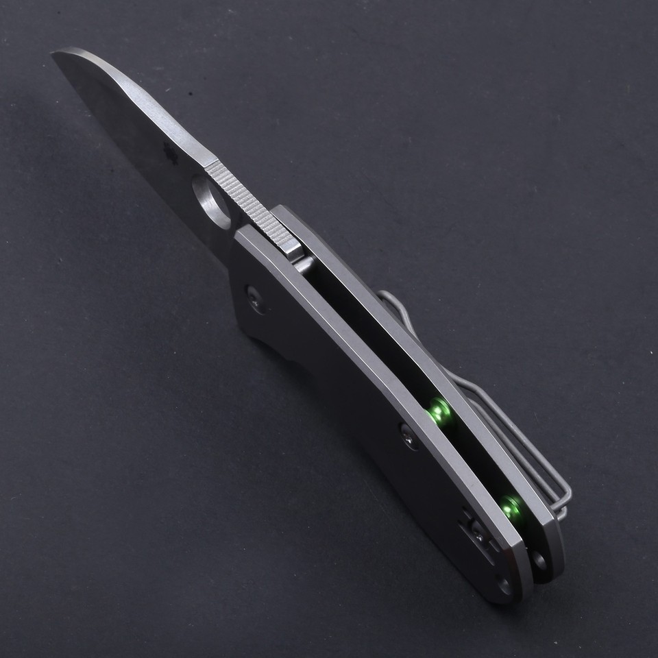 Thick Small Titanium Handle Tactical Pocket Knife D2 Blade Frame Lock ...