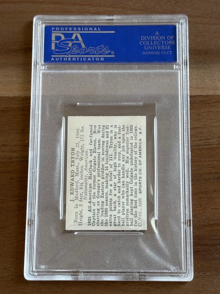 1926 Spalding Champions - Eddie Tryon - Football - PSA 9 POP 3- None ...